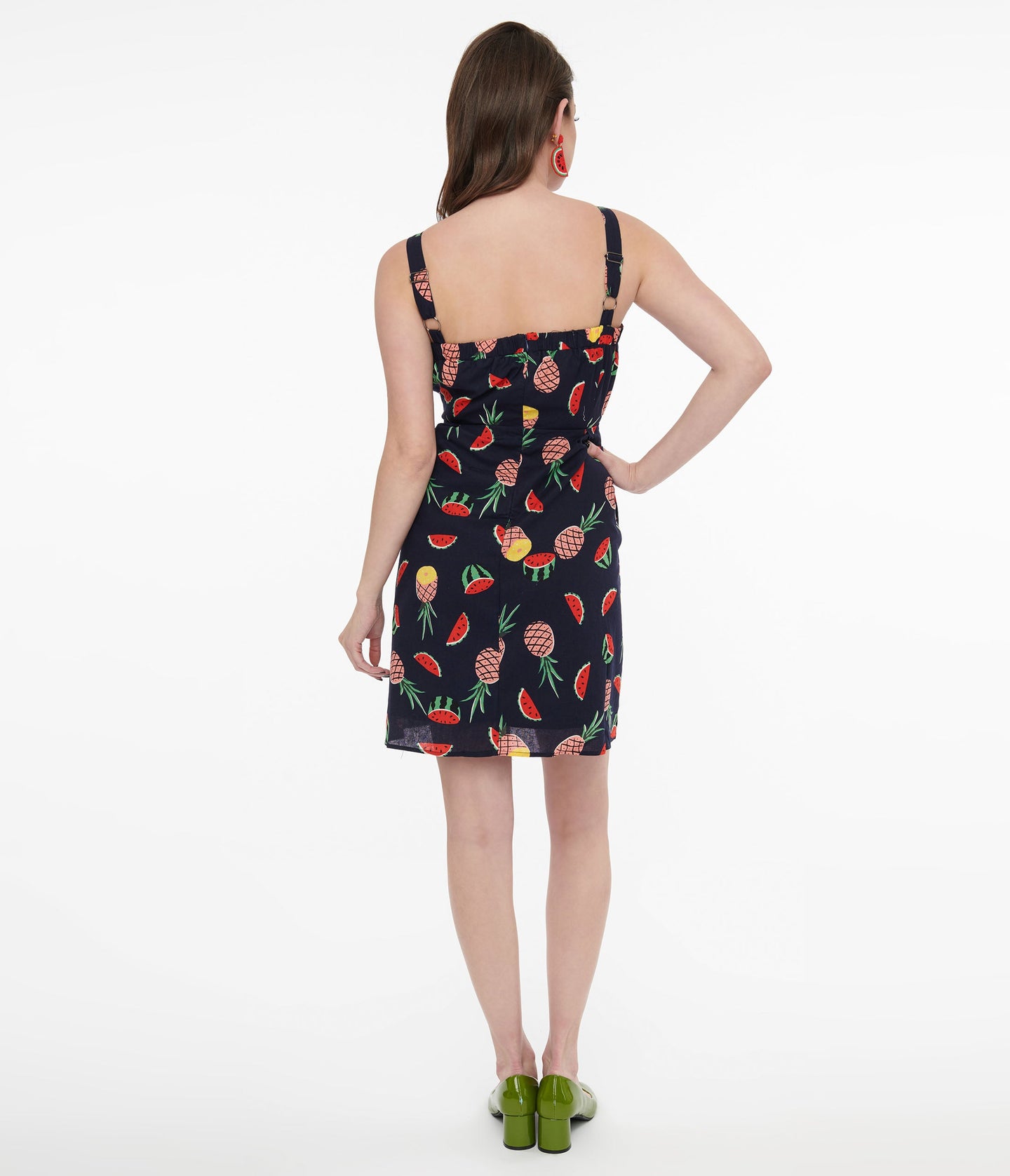 1950s Navy Fruit Print Fit & Flare Dress – Unique Vintage