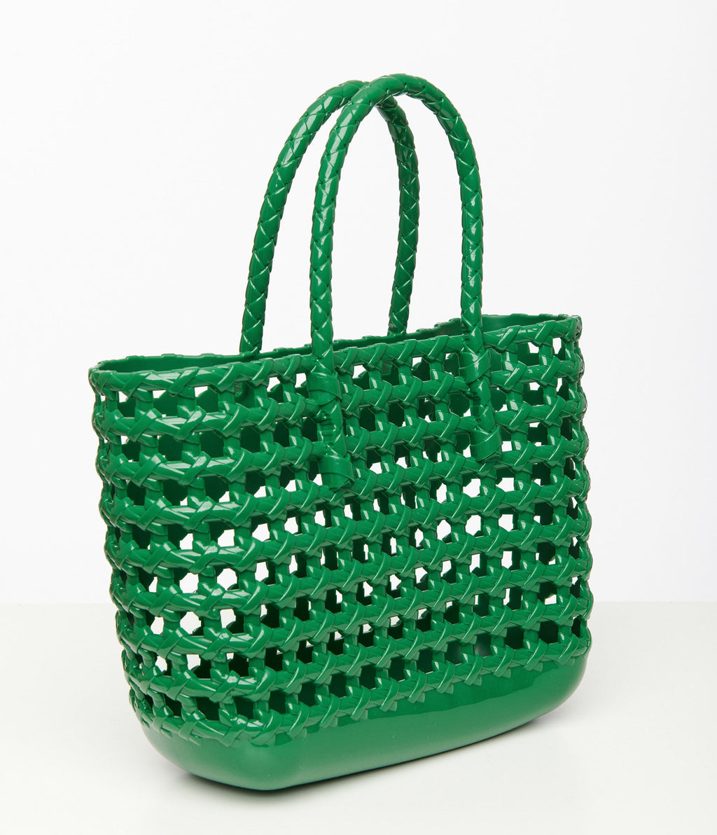 1970s Green Net Handbag – Unique Vintage