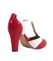 Chelsea Crew Red & White T-Strap Gatsby Heels – Unique Vintage