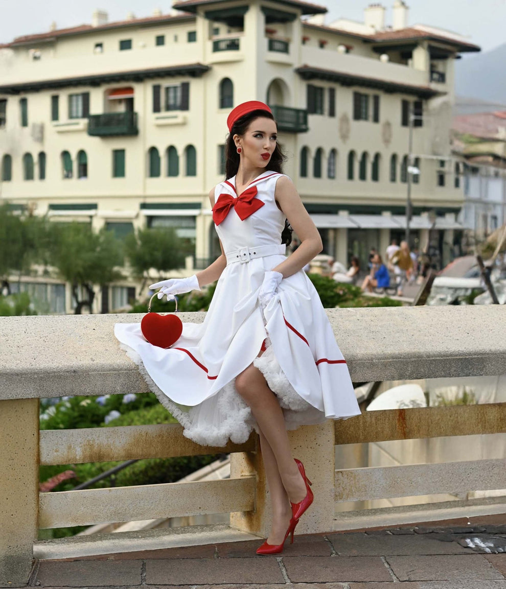 Heart My Closet 1950s Sailor Swing Dress – Unique Vintage
