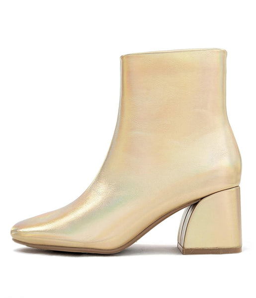Iridescent Gold Booties – Unique Vintage