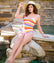 Unique Vintage Rainbow Stripe Barbara One Piece Swimsuit