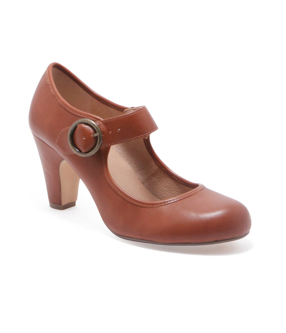 Chelsea Crew 1940s Rust Leatherette Mary Jane Madeline Heels – Unique ...