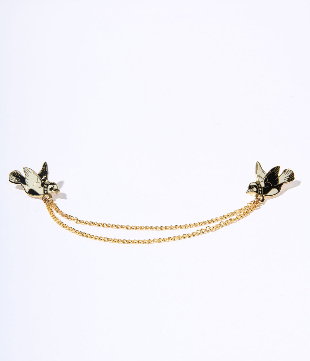 Love Birds Collar Enamel Pin Set – Unique Vintage