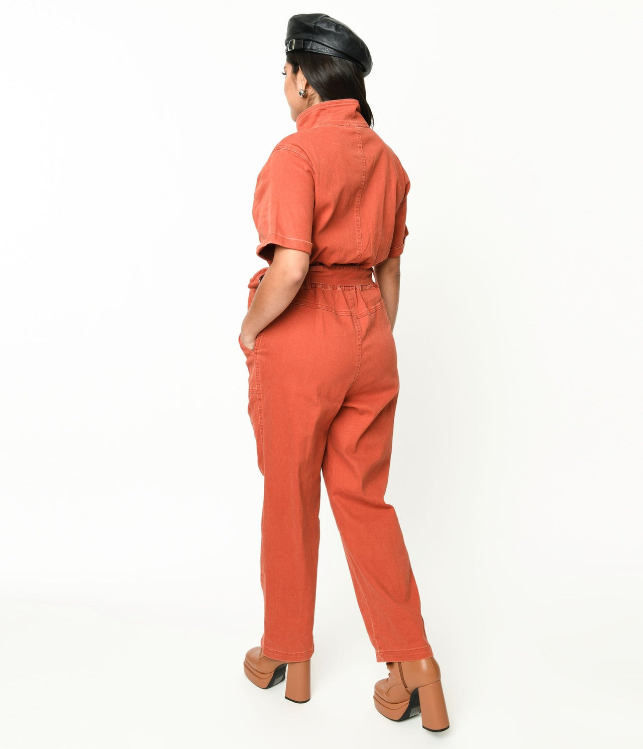 Rust Denim Utility Jumpsuit – Unique Vintage