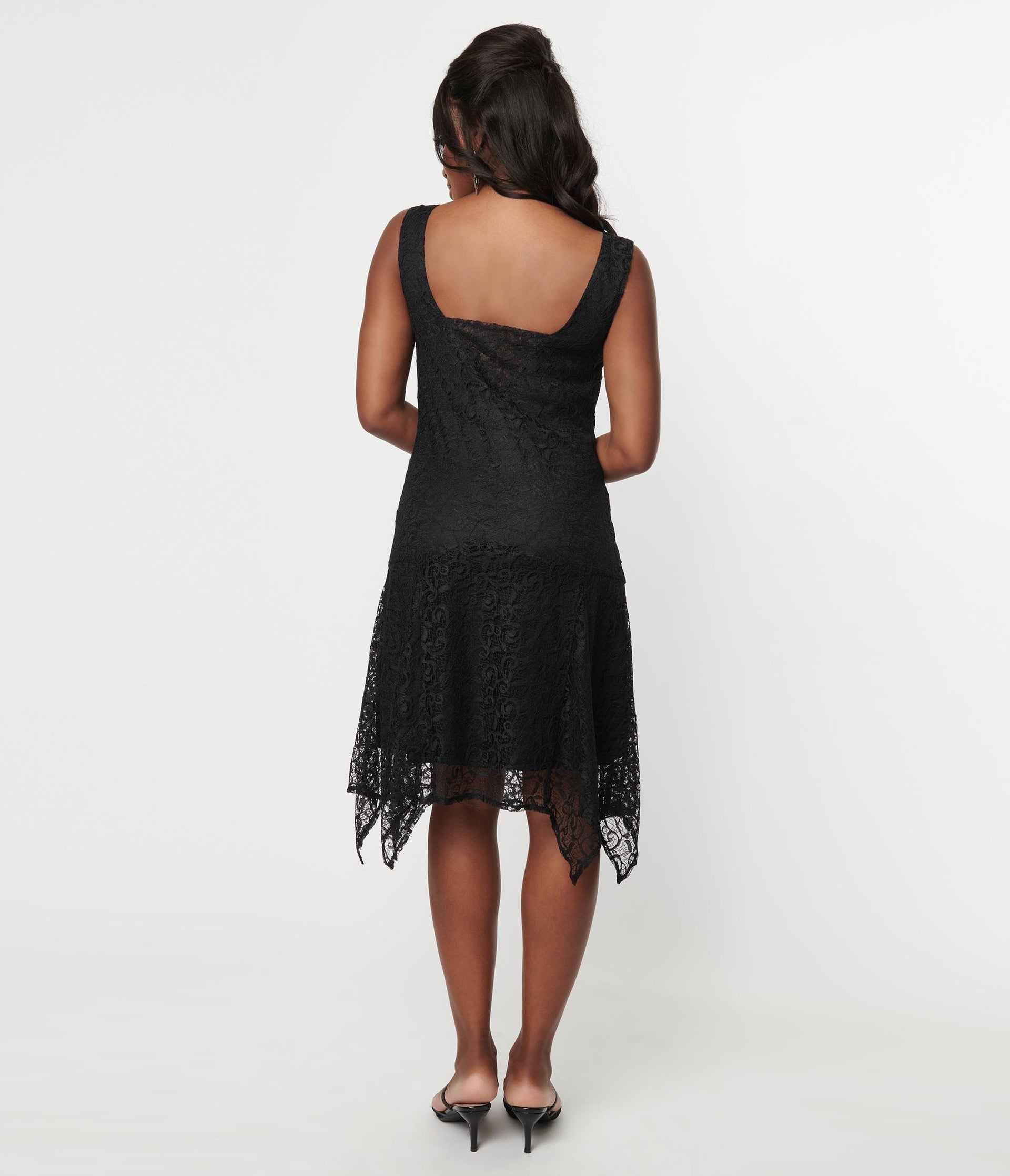 1920s Black Lace Dress